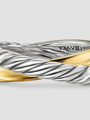 David Yurman Crossover Two Row Rotating Ring In Sterling
