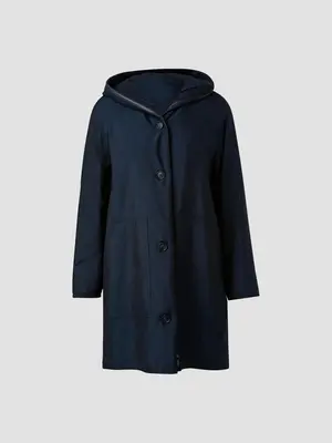 Akris Bellevue 2-in-1 Cashmere & Silk Poplin Short Coat