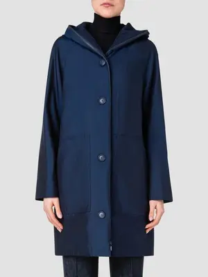Akris Bellevue 2-in-1 Cashmere & Silk Poplin Short Coat