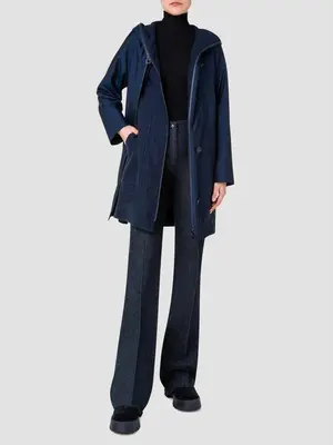 Akris Bellevue 2-in-1 Cashmere & Silk Poplin Short Coat