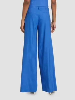 Alice + Olivia Stu Linen-blend Low-rise Baggy Pants