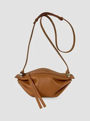 BONASTRE Bon-bon Leather Crossbody Bag - Terra