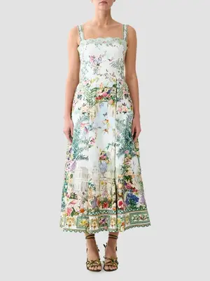 Camilla Printed A-line Tea-length Dress