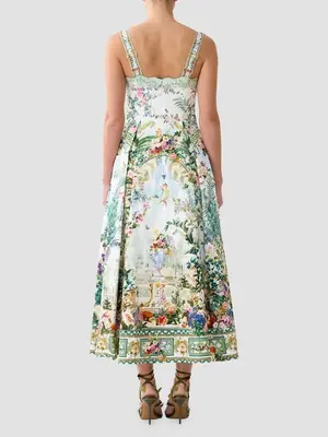 Camilla Printed A-line Tea-length Dress
