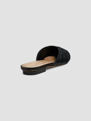 Ulla Johnson Aunika Raffia Mules - Black