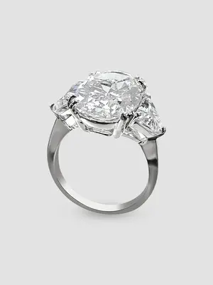 FANTASIA BY DESERIO 14k Gold & 10.00 Tcw Cubic Zirconia 3-stone Ring - White