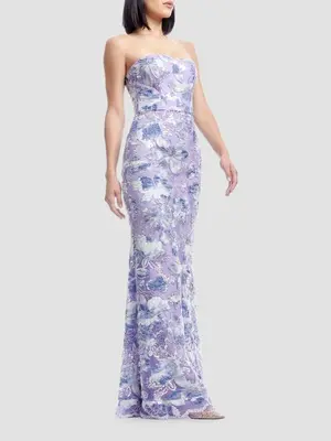Dress The Population Sheridan Sequined Strapless Mermaid Gown