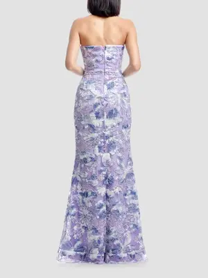 Dress The Population Sheridan Sequined Strapless Mermaid Gown