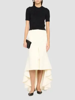 Michael Kors Wool High-low Trouser Skirt