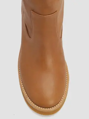 ODISSI Alma Shearling-lined Leather Boots - Tan