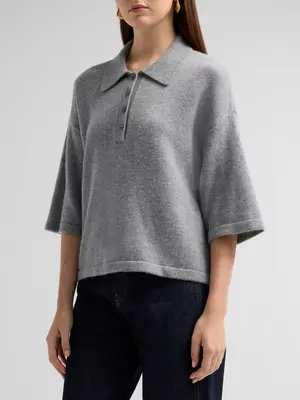 FRAME The Academy Cashmere Polo Shirt