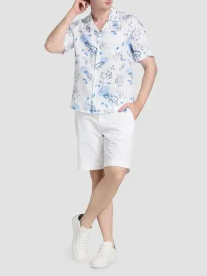 Vilebrequin Medusa & Shells Linen Camp Shirt