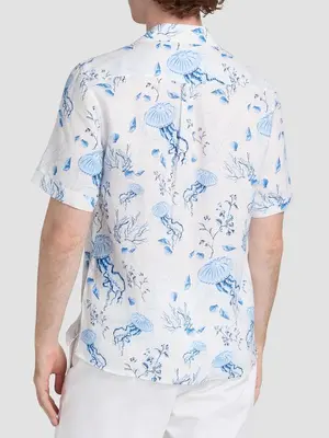 Vilebrequin Medusa & Shells Linen Camp Shirt