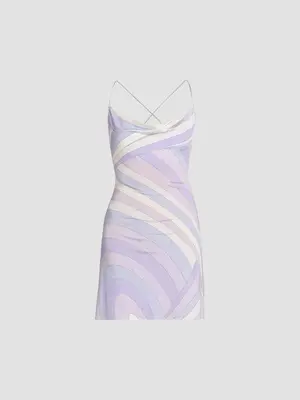 Emilio Pucci Passepartout Jersey Satin Minidress - Lavander