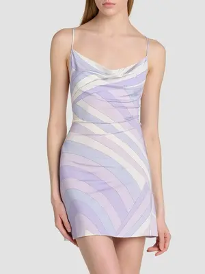 Emilio Pucci Passepartout Jersey Satin Minidress