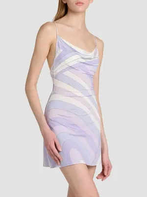 Emilio Pucci Passepartout Jersey Satin Minidress