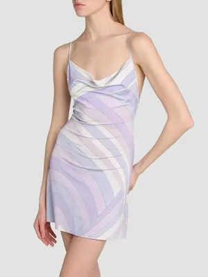 Emilio Pucci Passepartout Jersey Satin Minidress