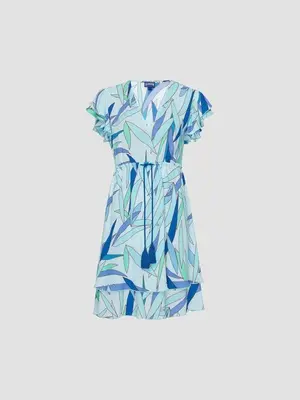 Vilebrequin Abstract Tiered Ruffle Minidress - Thalassa