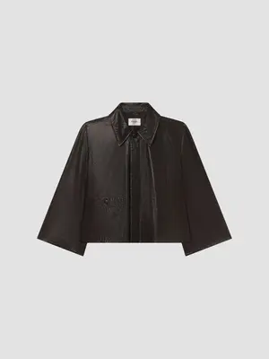 FRAME Swing Mini Paper Leather Jacket