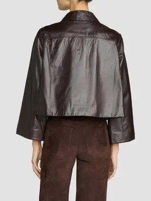 FRAME Swing Mini Paper Leather Jacket