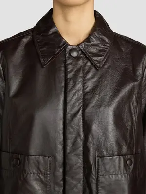 FRAME Swing Mini Paper Leather Jacket