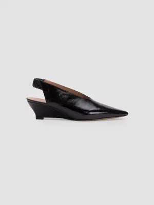 ODISSI Maria B Leather Slingback Pumps - Black