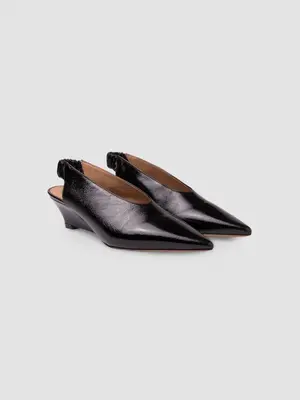 ODISSI Maria B Leather Slingback Pumps - Black
