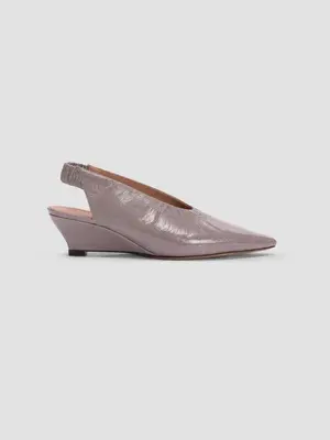 ODISSI Maria B Leather Slingback Pumps - Natural