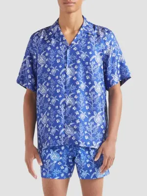 Vilebrequin X-ray Turtles Silk Camp Shirt