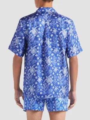Vilebrequin X-ray Turtles Silk Camp Shirt