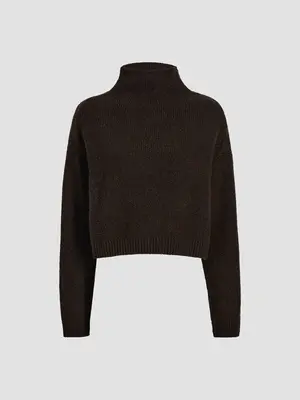 Khaite Marke Rib-knit Cashmere Mock-neck Sweater