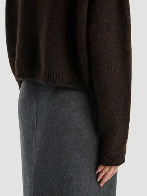 Khaite Marke Rib-knit Cashmere Mock-neck Sweater