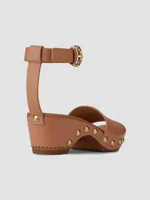 Ulla Johnson Esti 65mm Studded Leather Clogs