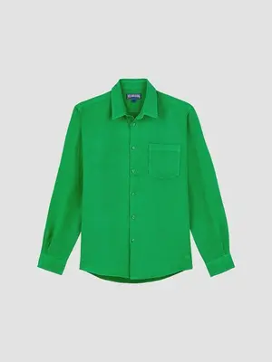 Vilebrequin Caroubis Linen Button-front Shirt - Jungle