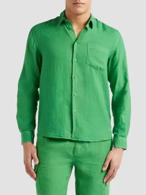 Vilebrequin Caroubis Linen Button-front Shirt
