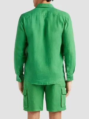 Vilebrequin Caroubis Linen Button-front Shirt