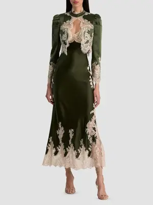 Alice + Olivia Thomasina Lace-trim Crop Jacket