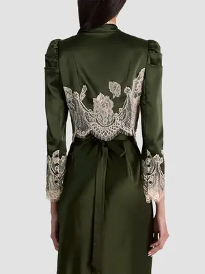 Alice + Olivia Thomasina Lace-trim Crop Jacket