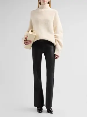 FRAME Leather Flared Pants