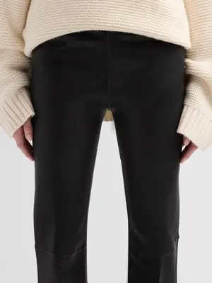 FRAME Leather Flared Pants