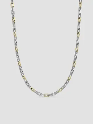 David Yurman Madison Chain Necklace In Sterling Silver With 18k Yellow Gold