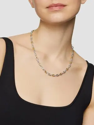David Yurman Madison Chain Necklace In Sterling Silver With 18k Yellow Gold