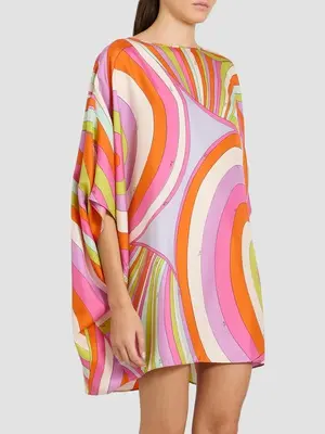 Emilio Pucci L'alba Abtsract-print Silk Caftan