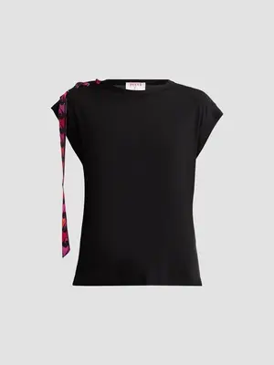 Emilio Pucci L'alba Jersey Eyelet T-shirt - Nero
