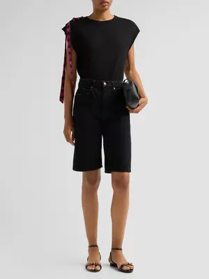 Emilio Pucci L'alba Jersey Eyelet T-shirt