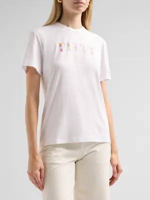 Emilio Pucci L'alba Logo Stretch-jersey Crewneck T-shirt