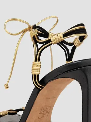 Ulla Johnson Aris 95mm Leather & Suede Stiletto Sandals