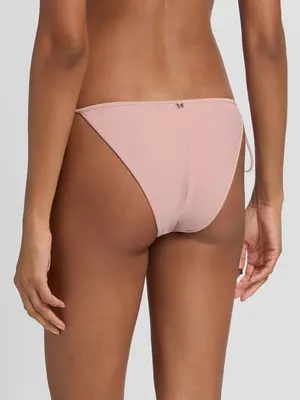 Kiki De Montparnasse Inset Lace String Bikini Bottom - Buff