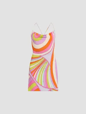 Emilio Pucci L'alba Jersey Satin Minidress