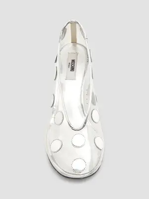 Moschino Duck 55mm Transparent Polka Dot Pumps